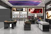 China Skincare Shop Interior Design Gold Rush Series Case for Cosmetic Shop Decoration for sale