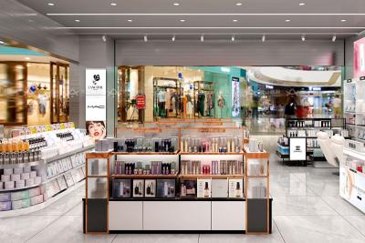 China Makeup Store Decoration Retail Shop Cabinet Cosmetic Display Design for Beauty Shop Display Furniture for sale