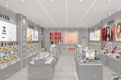 China Retail Store Display Furniture Luxury Shop Cabinet Skincare Display Rack for Makeup Store Design for sale