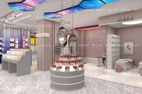 China Customized Beauty Shop Cabinet Design Case 185sqm Cosmetic Store Display Furniture for Skincare Store Design for sale