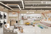 China Customized ISO9001 Retail clothing Baby Store Furniture Display Counters 75 CBM for sale