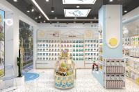 China Klein Blue Merch Display Rack Shelf Retail Fixtures For Baby Shop Customizable 50Sqm for sale
