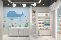 China Klein Blue Merch Display Rack Shelf Retail Fixtures For Baby Shop Customizable 50Sqm for sale