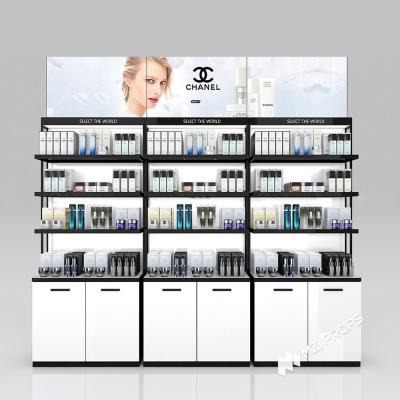 China 900mm Retail Store Display Shelving Cabinet Gondolas With LED Strip Lights for sale
