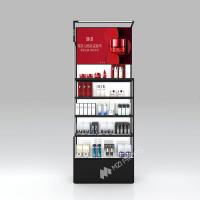 China Multilayer Makeup Counter Display Cabinet Glass Counter For Cosmetic Shop for sale