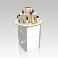 China Cosmetic Skincare Store Makeup Display Rack Furniture Circular Retail Stand Units for sale