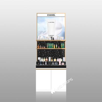 China Translucent Lighting Perfume Display Cabinet Cases For Skincare Cosmetic Shop for sale