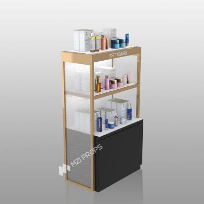 China Island Glass Perfume Display Cabinet Case Adjustable For Specialty Store for sale
