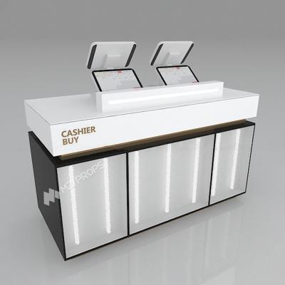 China Beauty Cosmetic Jewelry Store Display Showcase Checkout Counter Table Furniture for sale