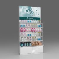 China JYaS-YB-01 Professional Medical Style Health Supplement Cabinet with White Over-oiled Board and Aluminum Price Tag Slot for sale