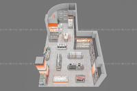 China OEM Department Store Shelving Retail Mall Kiosk Display Showcase for sale