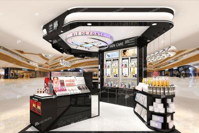 China Makeup Product Display Shelves Cosmetic Mall Kiosk Gondola Retail Fixtures for sale