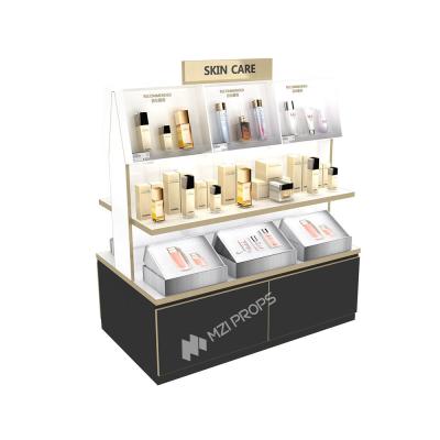 China Skincare Shop Lipstick Retail Display Shelving For Retail Stores Mid Island Cabinet for sale