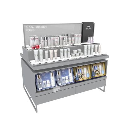 China Boutique Store Makeup Display Stand Shelving Furniture Plywood Acrylic for sale