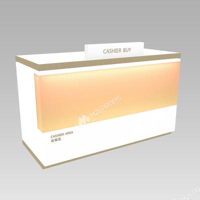 China Retail Cosmetic Boutique Store Fixtures Furniture Cashier Counter Display Stands for sale
