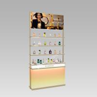 China Transparent Retail Perfume Display Cabinet Skincare Cosmetic Showcase Rack for sale