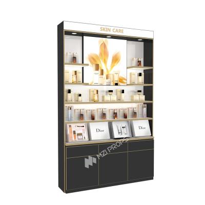 China Cosmetic Store Merchandising Displays Retail Glass Shelving Furniture for sale