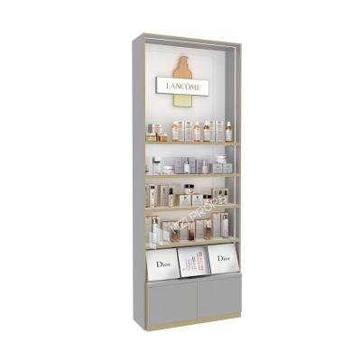 China Skincare Cosmetic Shop Display Stand Rack Retail Makeup Shop Custom for sale