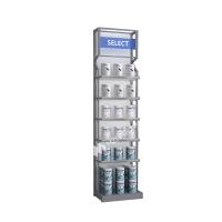 China K2-A7 Maternity Shop Display Shelf White Milk Powder High Cabinet Silk Screen Logo Display Racks for Premium Store Furniture for sale