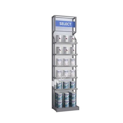 China K2-A7 Maternity Shop Display Shelf White Milk Powder High Cabinet Silk Screen Logo Display Racks for Premium Store Furniture for sale