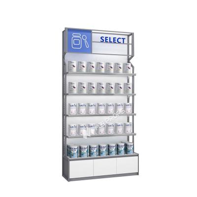 China K2-A11 Maternity Display Rack Blue Milk Powder High Cabinet Mom & Baby Shop Display Fixtures for Branded Shop Cabinet for sale