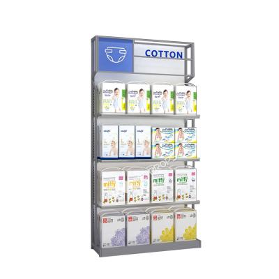 China K2-B1 Customizable Baby Store Display Rack  Paper Product Cabinet with Adjustable Shelves for sale