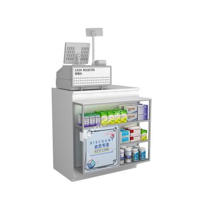 China JYaS-YS-03 Eco-friendly Pharmacy Entrance Corner Cashier with Ultra-Clear Glass and Optimized Display for sale
