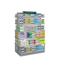 China JYaS-YZ-04 Medicine Store Display Counter Central Island Cabinet Pharmacy Display Rack For Store Display For Products for sale