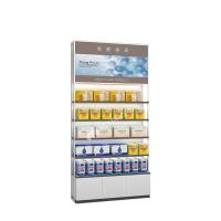 China Glossy Compact Medicine Pharmacy Shelving Units Display Rack 900mm for sale