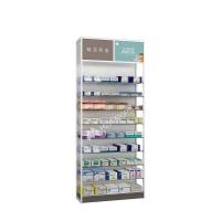 China Pharmacy Shop Grocery Display Fixtures Counter Racks Space Saving for sale
