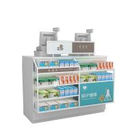 China Checkout Counter Pharmacy Medication Shelving Retail Fixture Solutions Design for sale