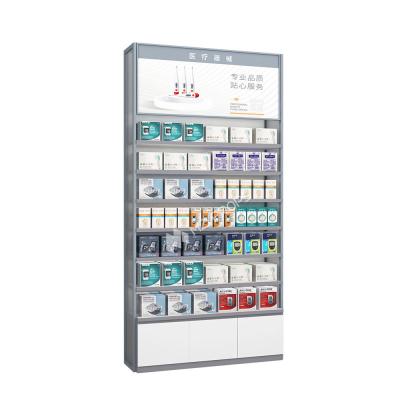 China Adjustable Retail Department Store Display Racks Shelf Fixtures For Pharmacy Shop for sale