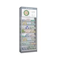 China Aluminium Modular Pharmacy Racks Tempered Glass Showcase Store Display Furniture for sale