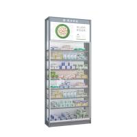 China ODM Modular Pharmacy Shelving Glass Cabinet Chemist Shop Racks Display Showcase for sale
