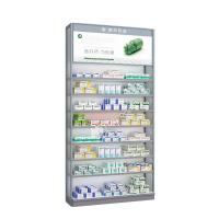 China Aluminum Wood Retail Store Shelving Units Medicine Rack For Pharmacy Display Table for sale