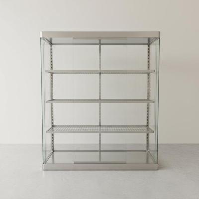 China 120cm X 60cm X 180cm Store Display Showcase with Tempered Glass And Stainless Steel for Cosmetics Retail Stores for sale