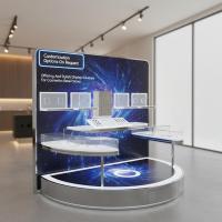 China Galaxy Series Store Display Showcase with 4 Shelves and Gray Glossy Laminated Board for Cosmetics Retail Stores for sale