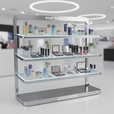 China Galaxy Series Store Display Showcase with Tempered Glass And Stainless Steel 50kg Weight Capacity and Secure Key Lock for Beauty Display Cabinet for sale