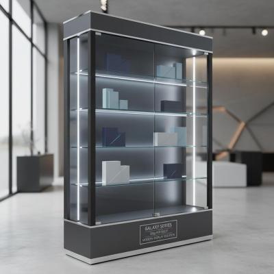 China Modern Galaxy Series Store Display Showcase with 50kg Per Shelf Capacity and Powder Coated Finish for Retail Racks for sale
