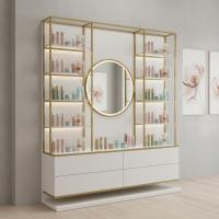 China Modern Store Display Showcase with 50kg Per Shelf Capacity LED Strip Lights and Powder Coated Finish for sale