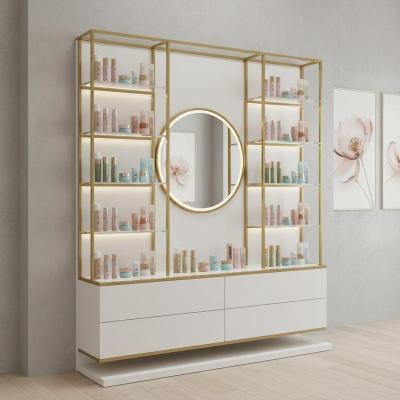 China Modern Store Display Showcase with 50kg Per Shelf Capacity LED Strip Lights and Powder Coated Finish for sale