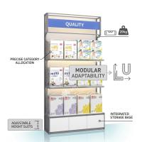 China Modular Diaper Wall Display Shelving System MDF Acrylic Baby Store Fixtures for Retail Shop for sale