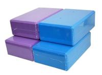 China 3x6x9'' blue purple colours EVA foam yoga block& yoga brick with shrink film packaging for sale