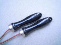 China speed high weight jump rope black wooden handles for sale