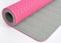 China 6mm pink colour two layer non-slip TPE yoga mat for sale