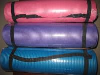 China 1/2-Inch Extra Thick High Density NBR Exercise Yoga Mat with Carrying Straps for sale