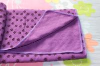 China purple anti slip yoga mat towel for sale