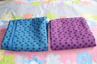 China blue anti slip yoga mat towel for sale