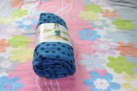 China blue anti slip yoga mat towel for sale
