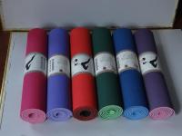 China purple colour TPE yoga mat, anti-slip waterproof yoga mat for sale